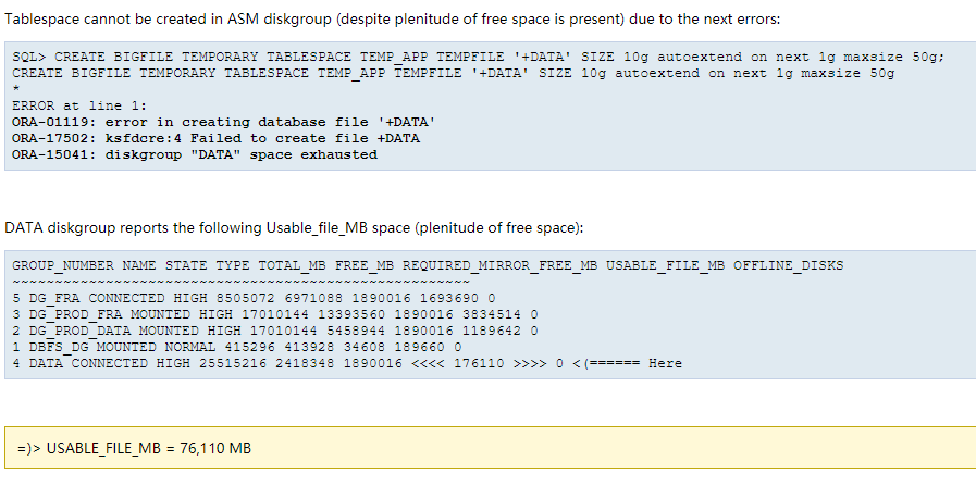 ASM中required_mirror_free_mb和usable_file_mb具体定义 - 程序员大本营